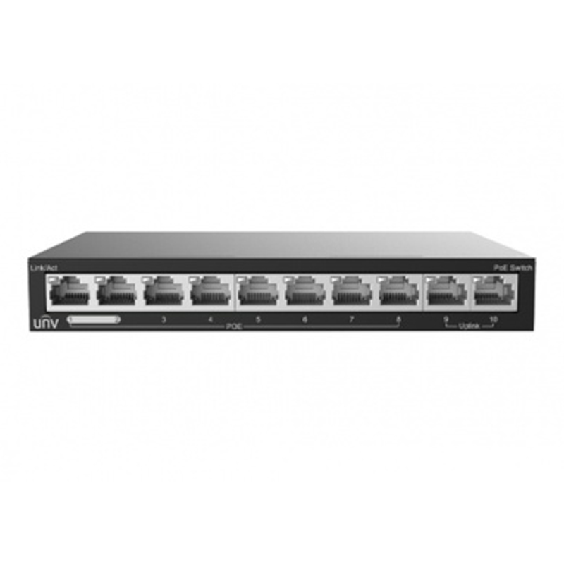 10×100Mbps network ports (RJ45), including 8 PoE ports, Uniview ...