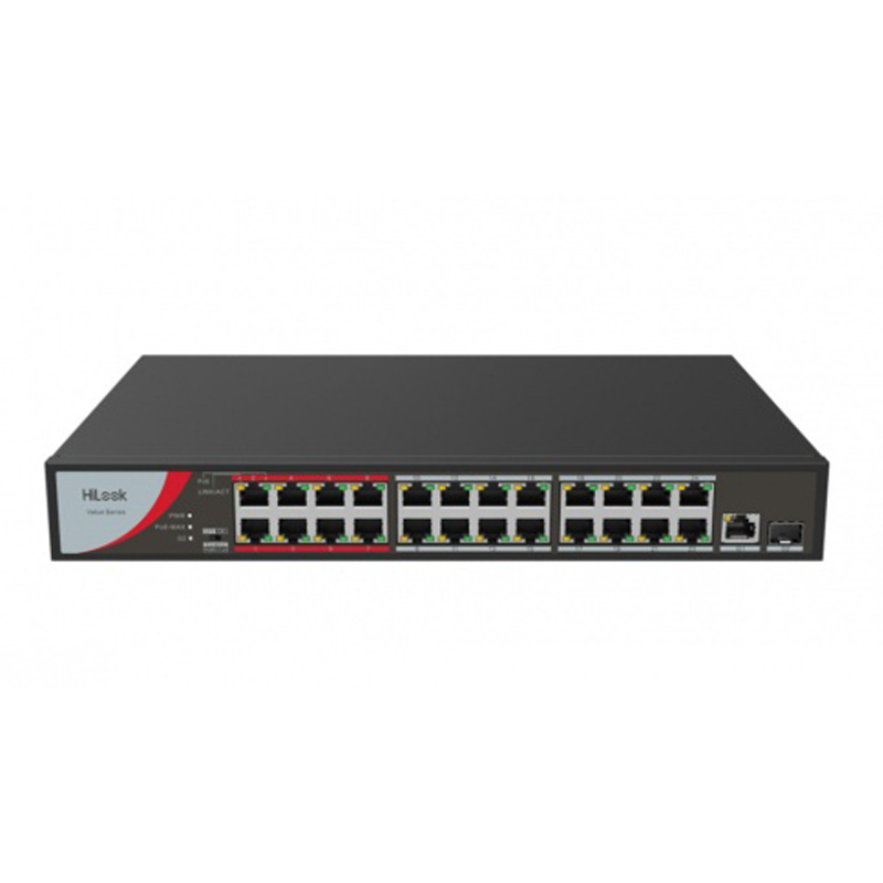 24-Port 100 Mbps Long-Range Unmanaged PoE Switch, Hilook, NS-0326P-230
